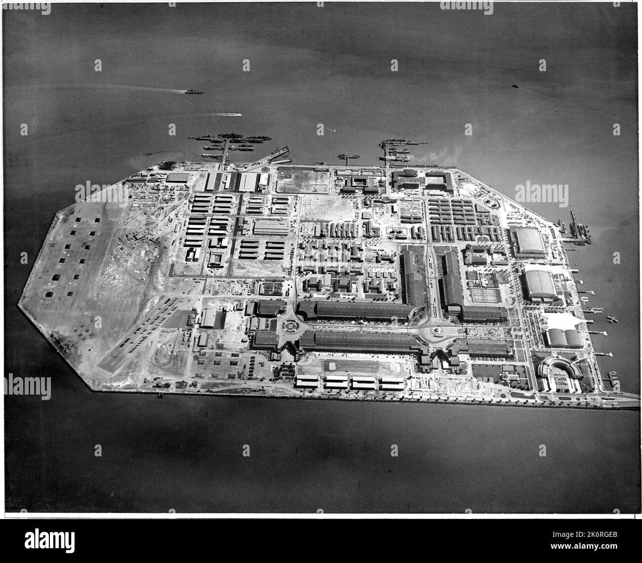 Aerial View of Treasure Island, California (Looking East Stock Photo ...