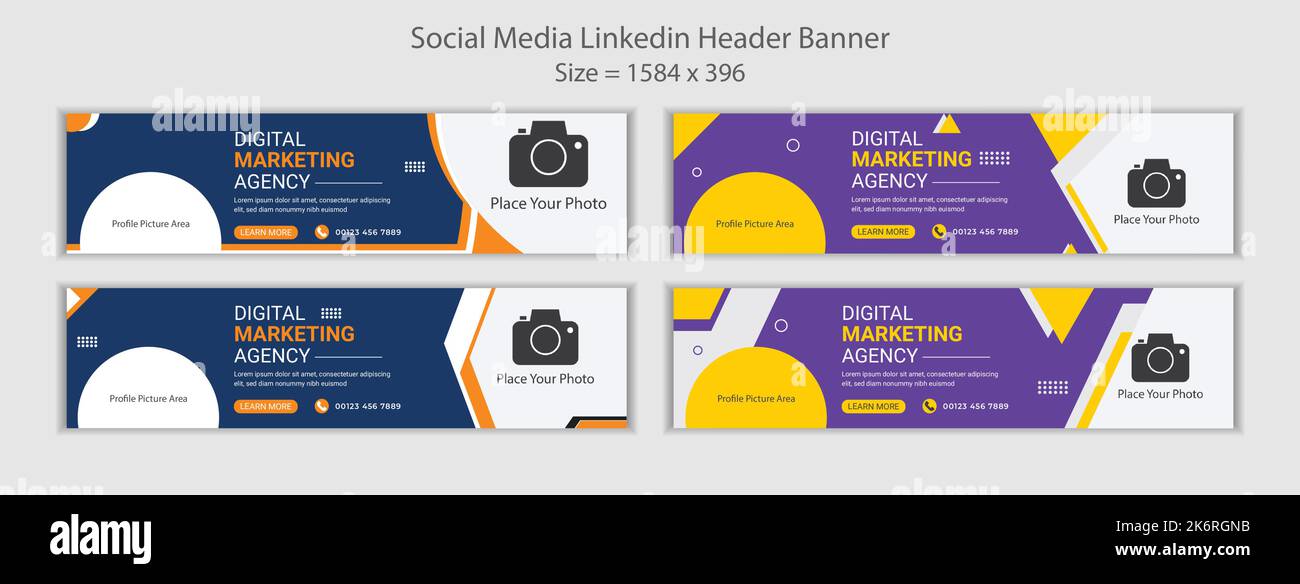 LinkedIn profile Banner template Design for digital marketing agency ...