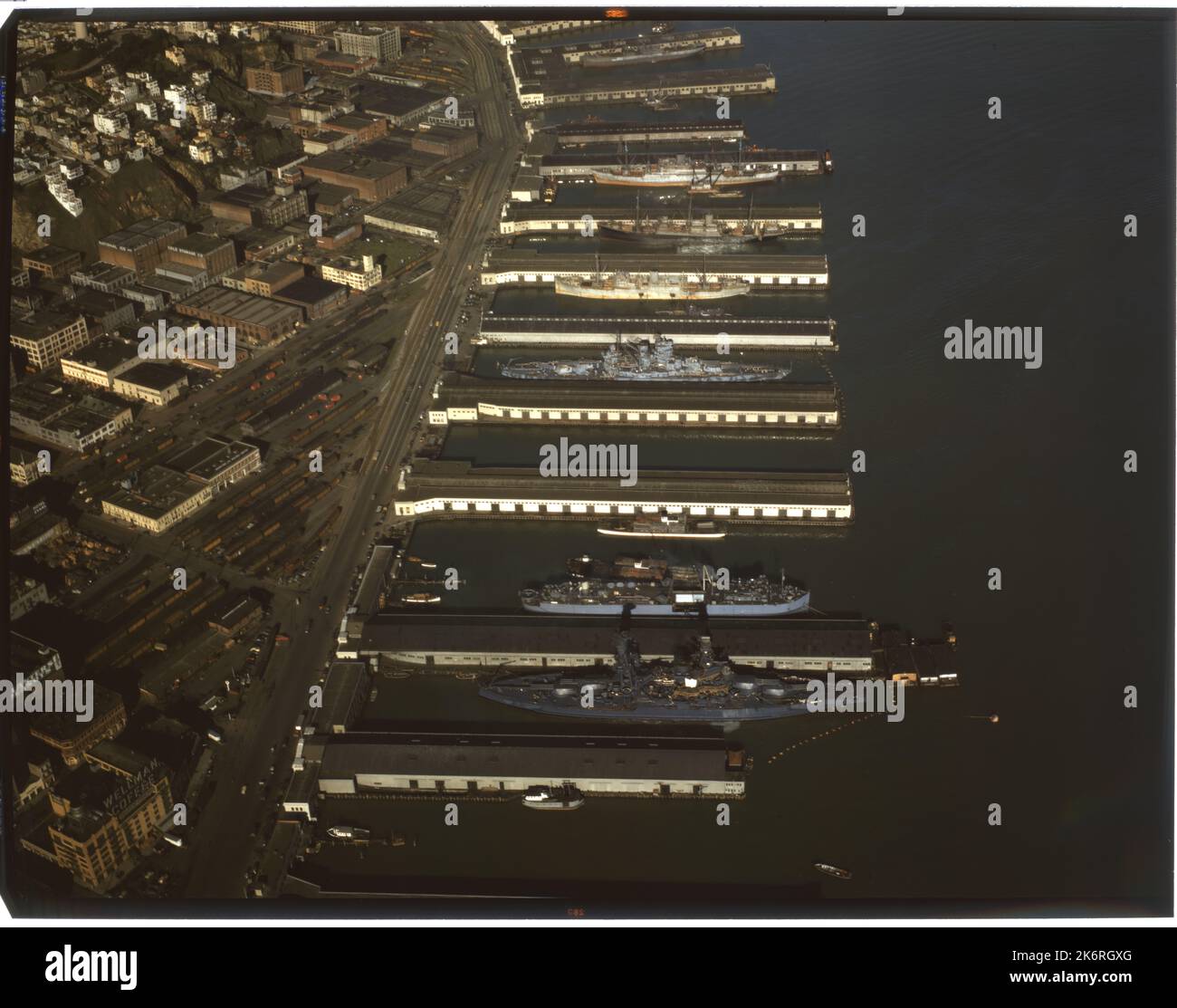 San Francisco Waterfront "San Francisco Waterfront. In foreground, USS ...