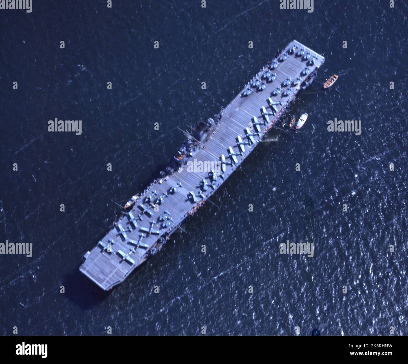 USS Wasp (CV-7) at Sea Stock Photo - Alamy