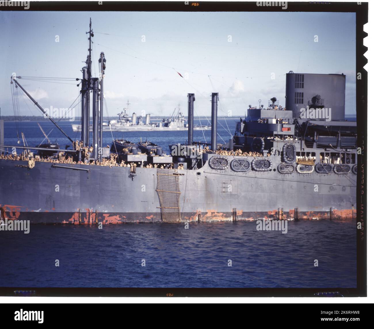Ships in Harbor - Transport-Closeup with USS Quincy (CA-39) in ...