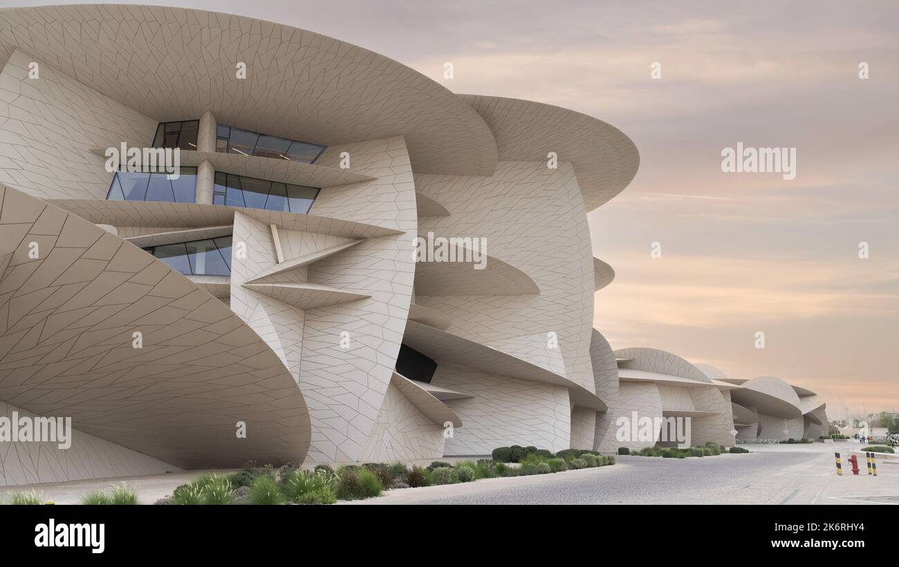 Doha, Qatar- October 10,2022 : The National Museum of Qatar is a ...