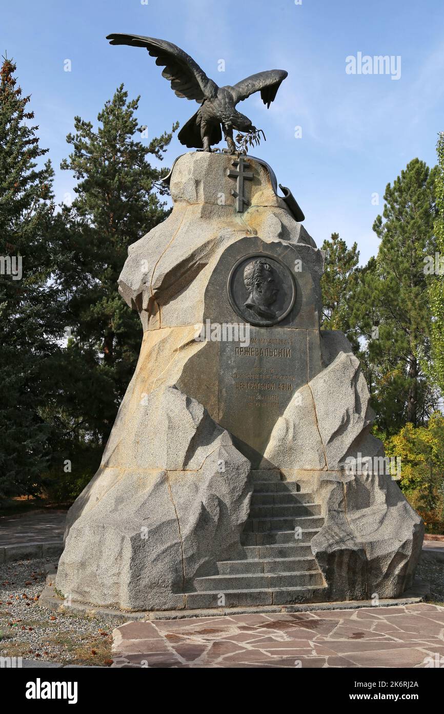 Monument to 18th century explorer Nikolay Przhevalsky, Przhevalsky ...