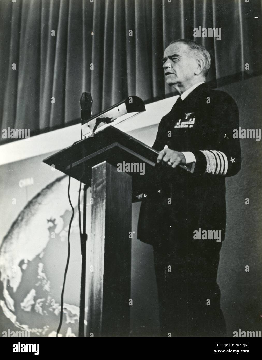 Admiral William F. Halsey speaks on position of U.S. Naval forces in ...