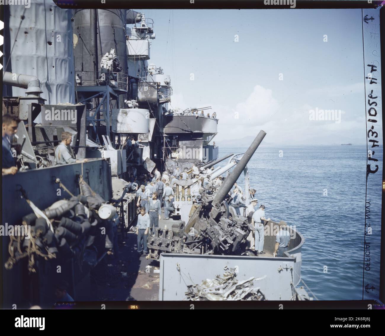 Battle Damage to the USS Nashville (CL-43) "Battle damage to the USS ...