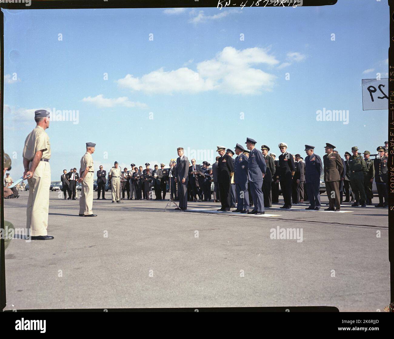 President John F. Kennedy at Homestead Air Force Base"President John F ...