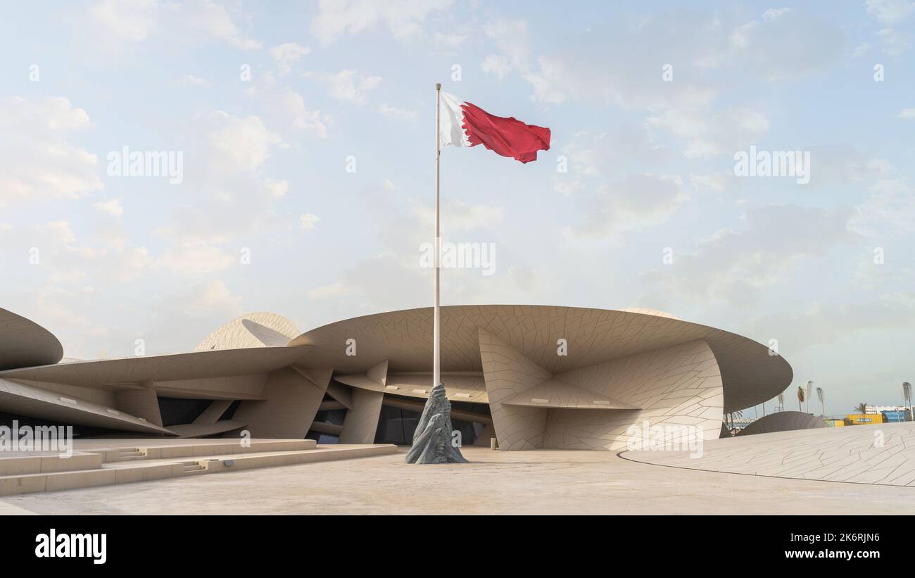 Doha, Qatar- October 10,2022 : The National Museum of Qatar is a ...