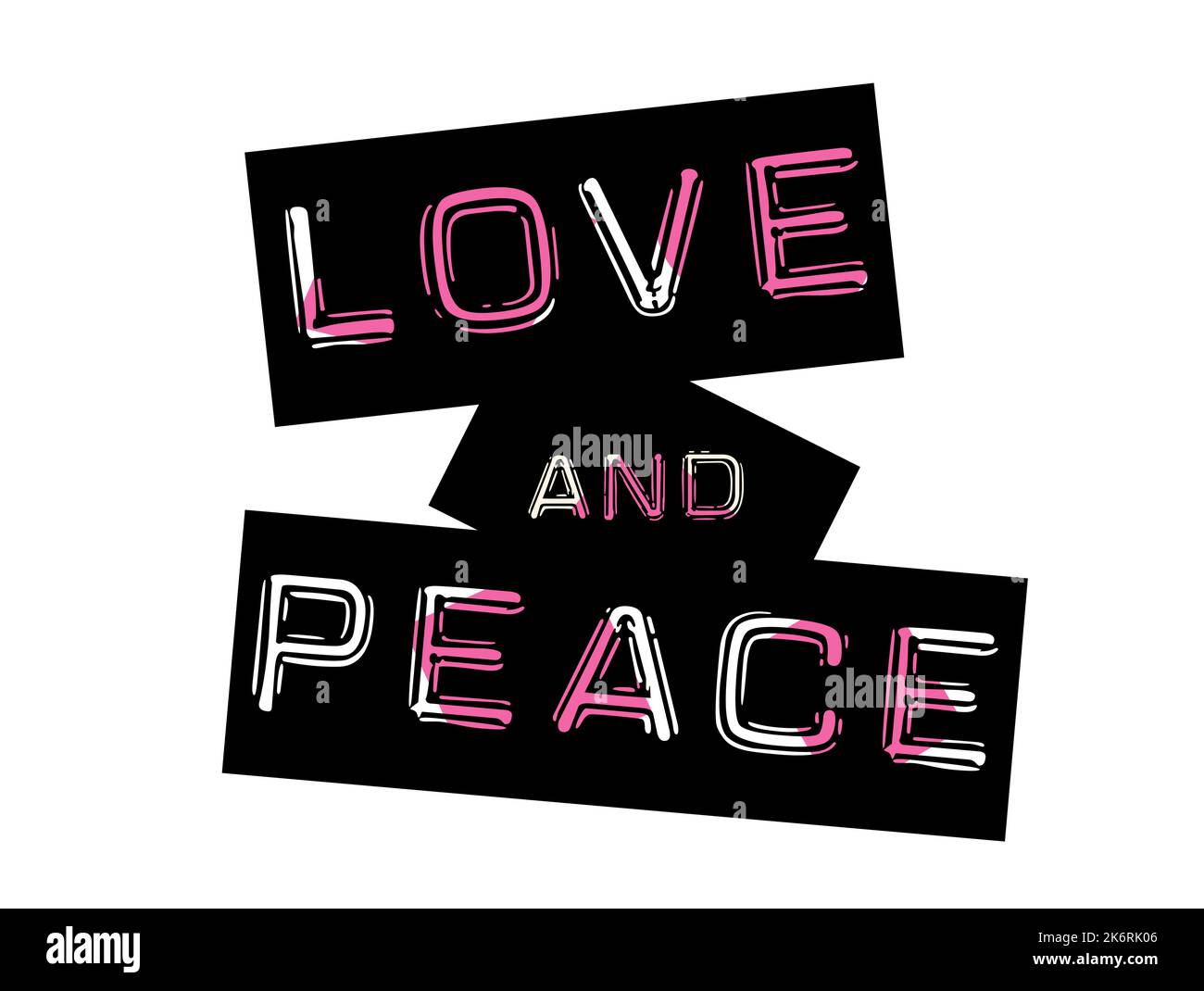 Love And Peace Illustration Stock Vector Image & Art - Alamy