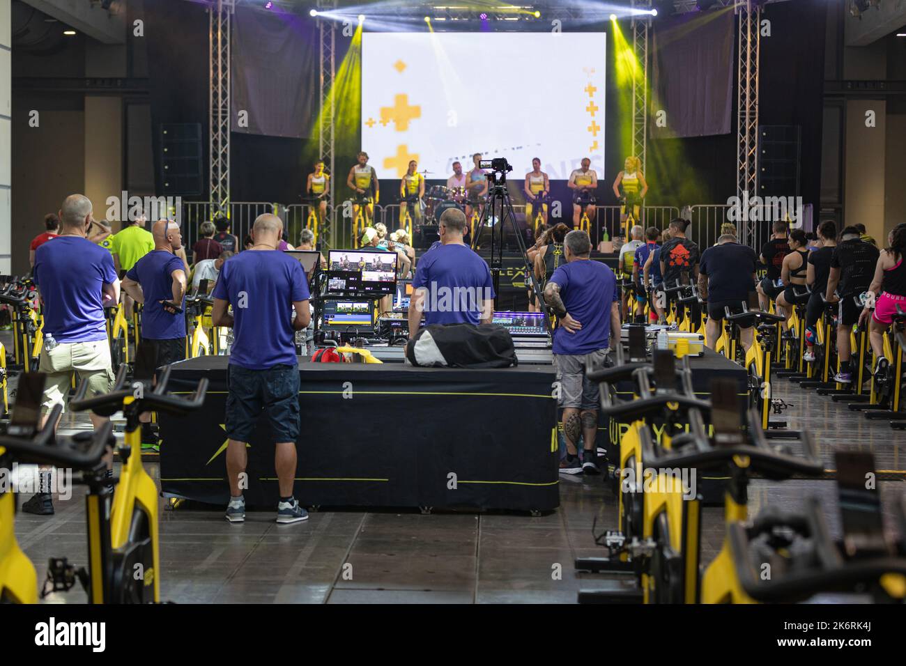 Lighting and Sound Technician and Broadcast Operator at Work in the ...