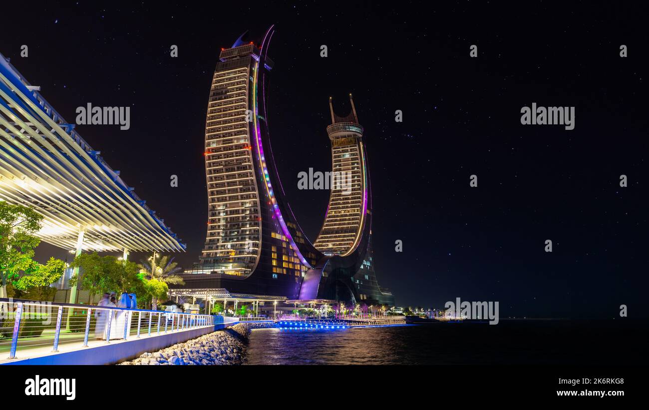 Lusail, Qatar- October 10,2022: The new developing city Lusail with the ...