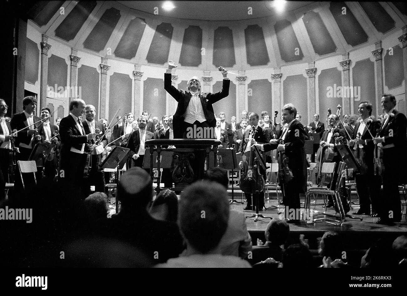 Lorin Maazel, French-American orchestra conductor, with the Vienna ...