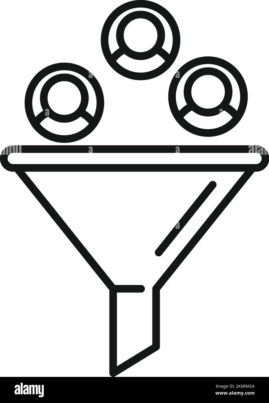 Audience funnel icon outline vector. Target hunter. Customer digital ...