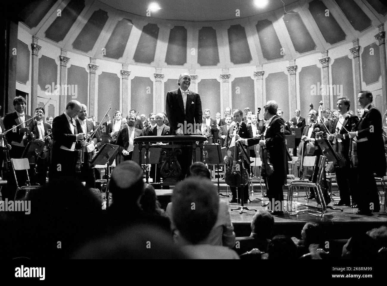 Lorin Maazel, French-American orchestra conductor, with the Vienna ...