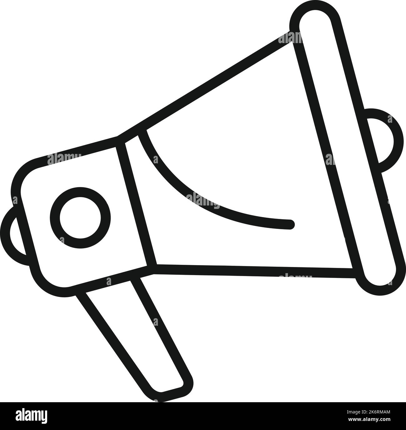 Megaphone target icon outline vector. Digital seo. Company focus Stock ...