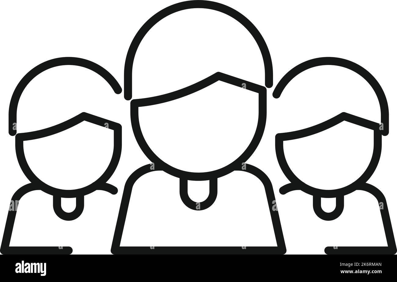 Seo group icon outline vector. Hunter goal. Focus marketing Stock ...