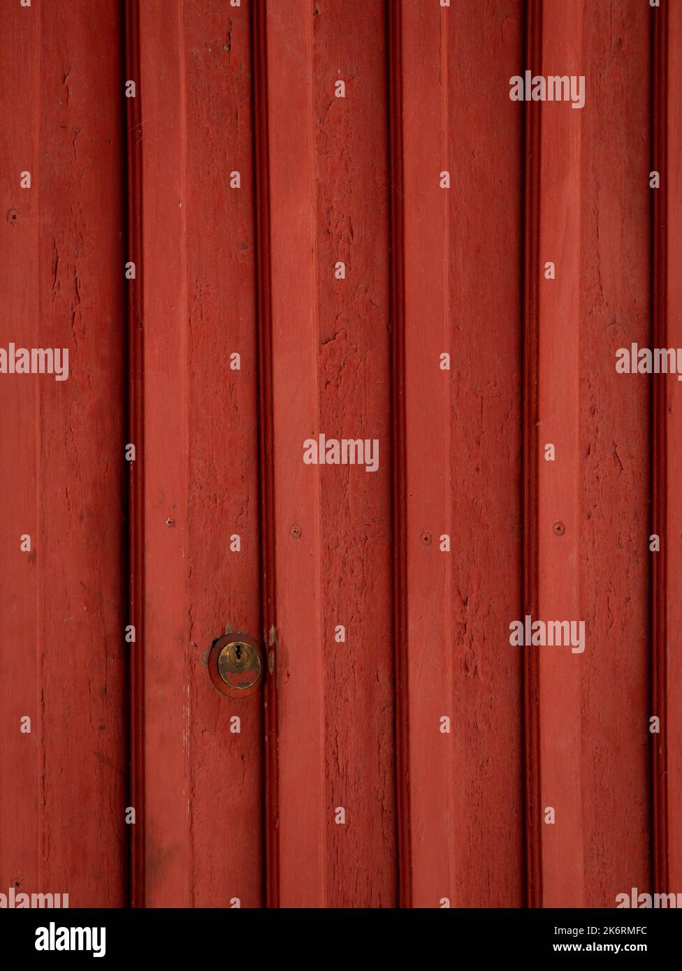 Old Rustic Red Metal Door Closed Stock Photo - Alamy