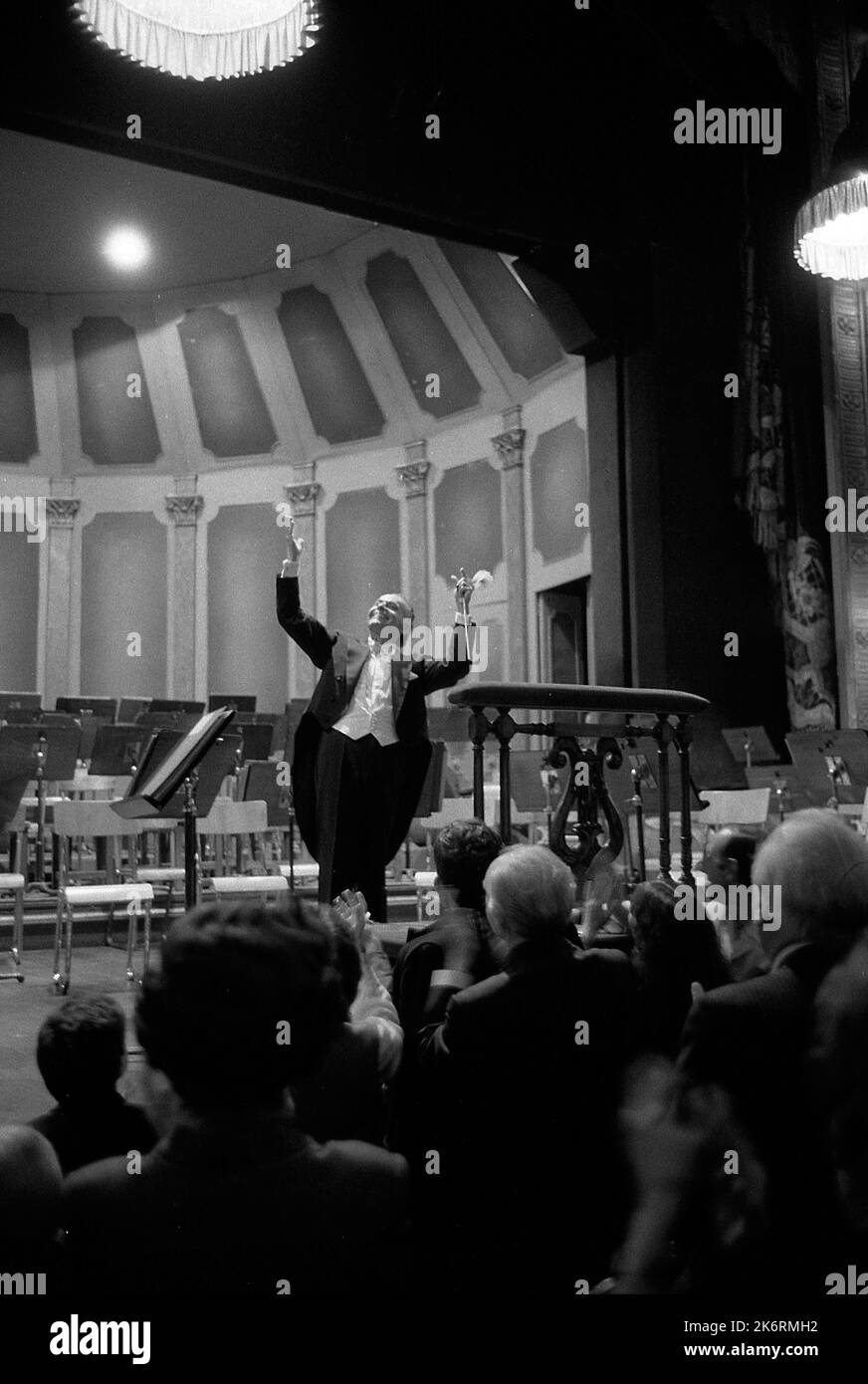 Lorin Maazel, French-American orchestra conductor, with the Vienna ...