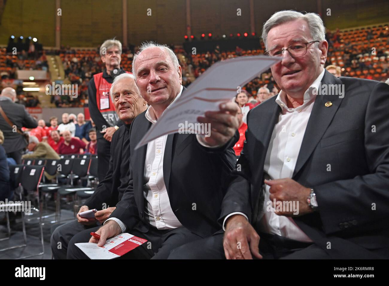 Uli HOENESS (H?ness, Honorary President FC Bayern Munich) with Karl ...