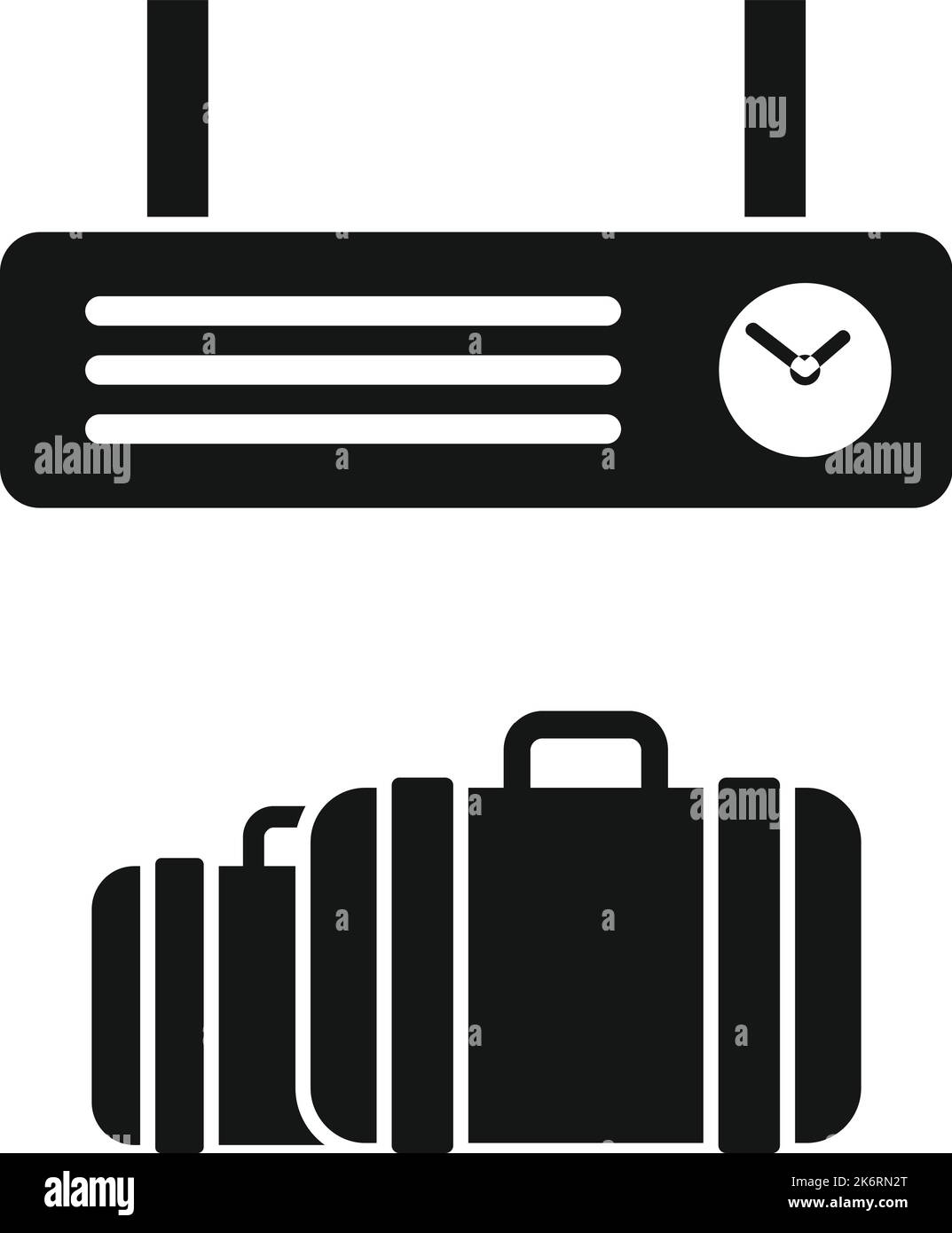 Train bag icon simple vector. Railway platform. Metro subway Stock ...
