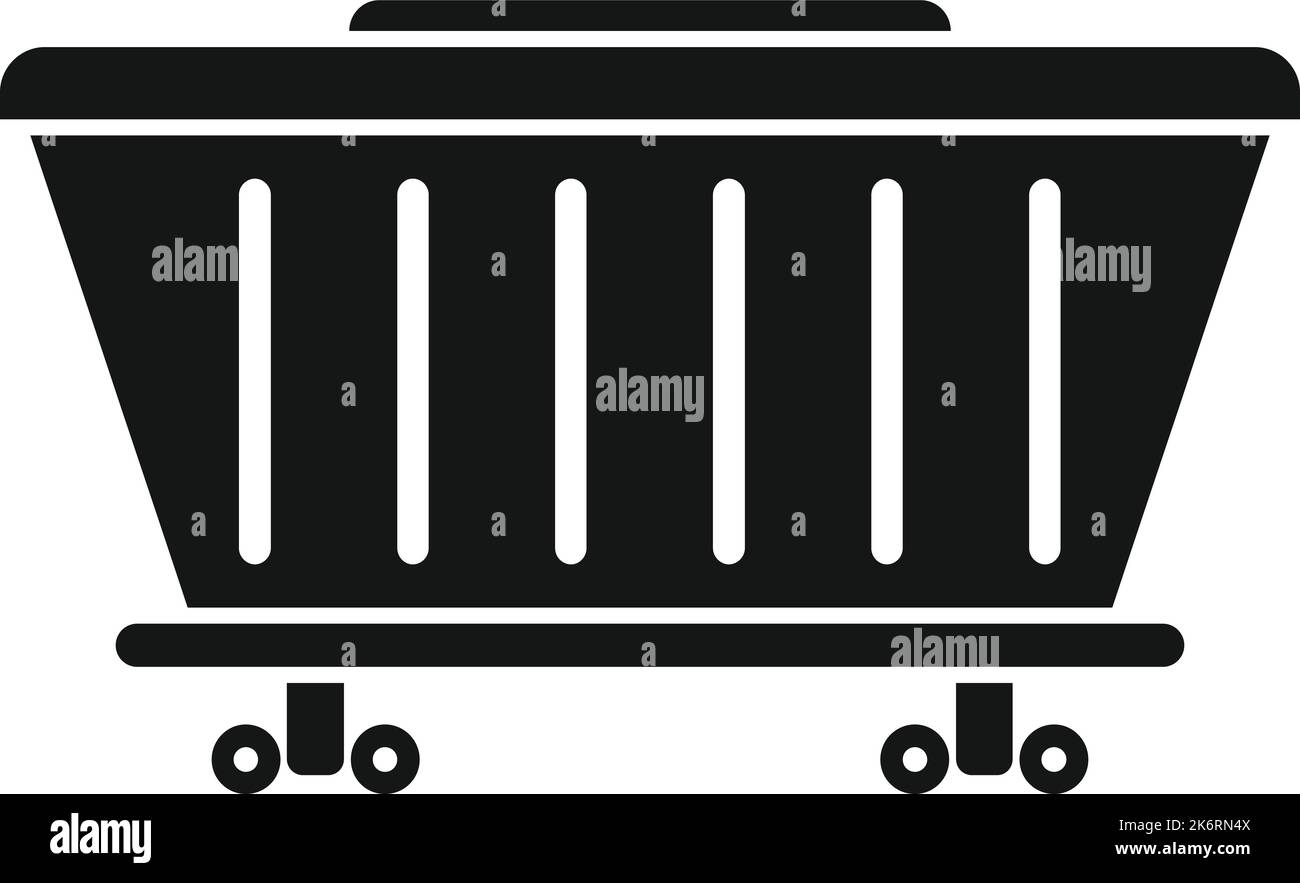Coal wagon icon simple vector. Railway city. Metro train Stock Vector ...