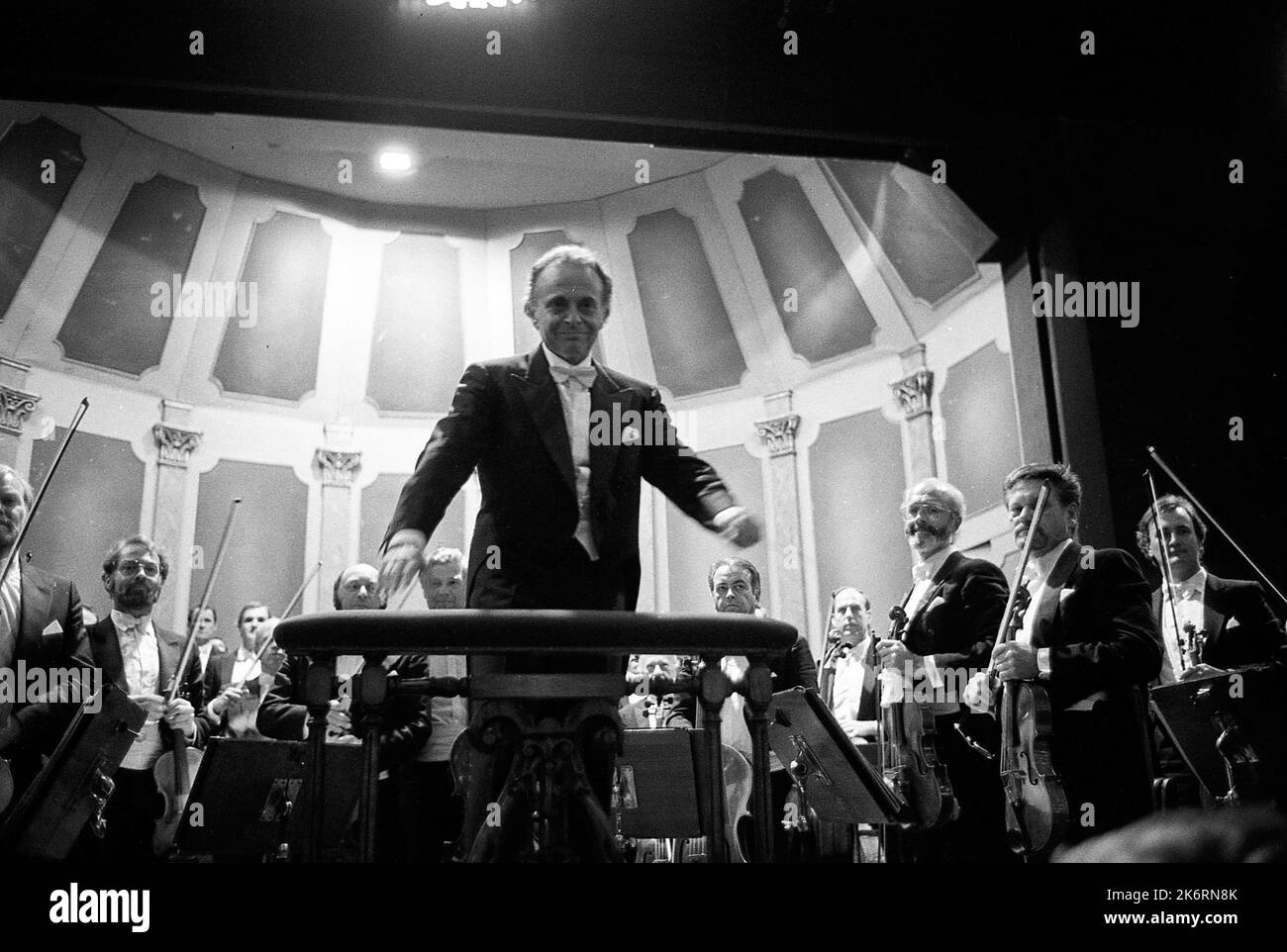 Lorin Maazel, French-American orchestra conductor, with the Vienna ...