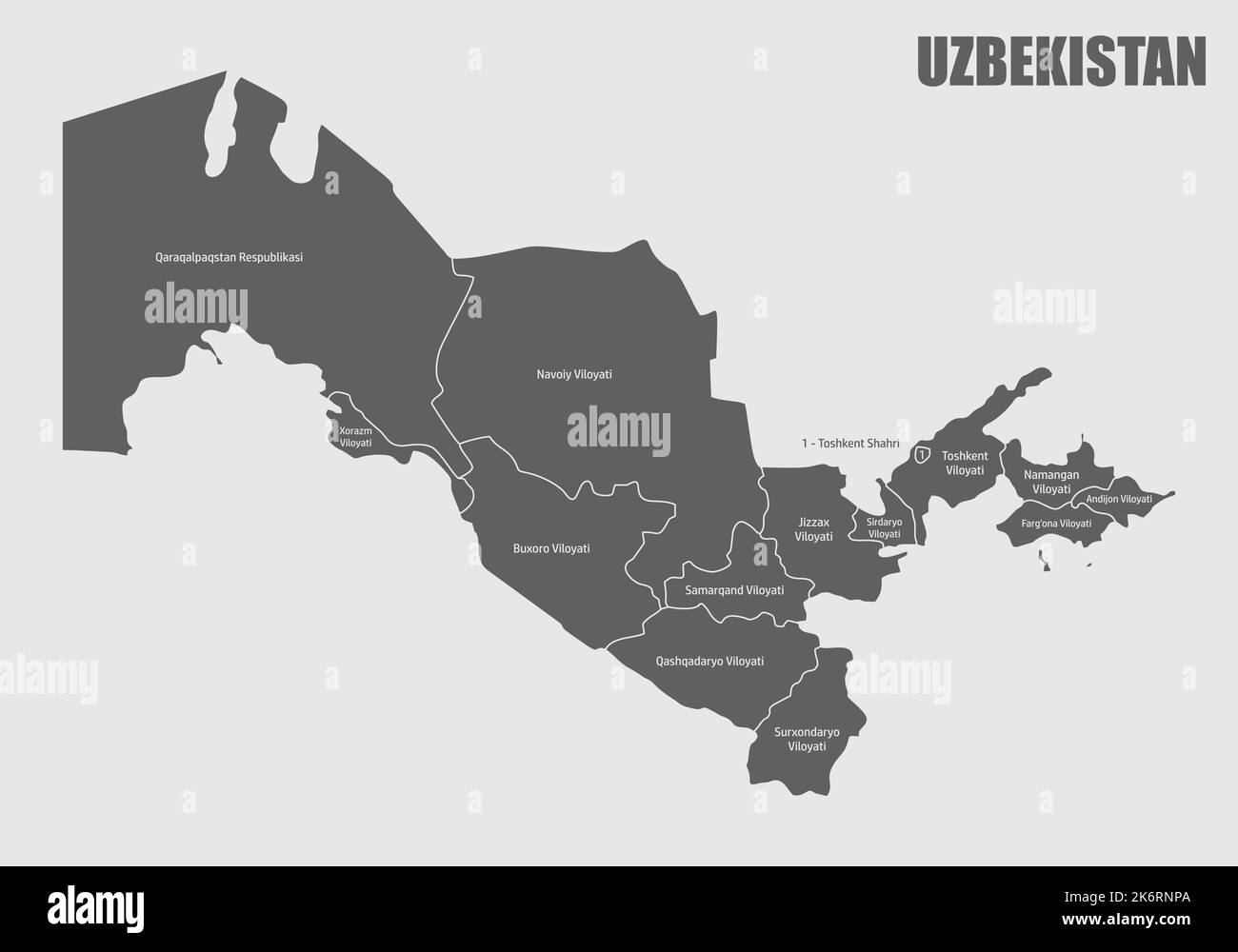Uzbekistan eps map Stock Vector Images - Alamy