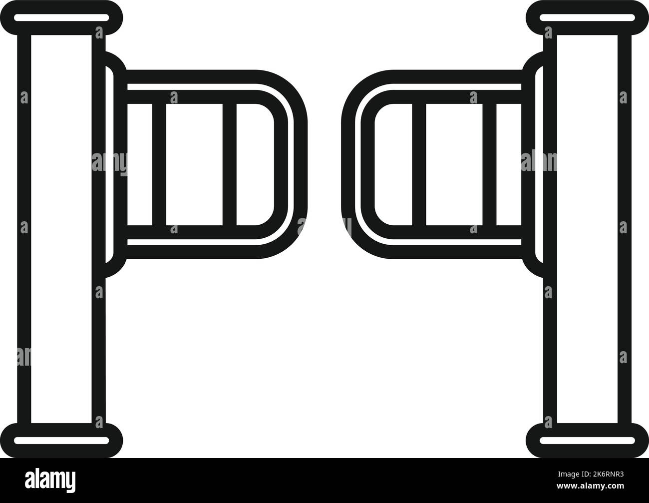 Train barrier icon outline vector. Railway metro. Ticket travel Stock ...