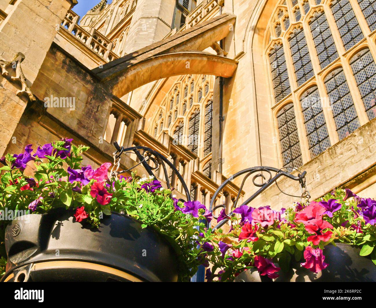 Bath Abbey close-up example of ornate Gothic architectural detail ...