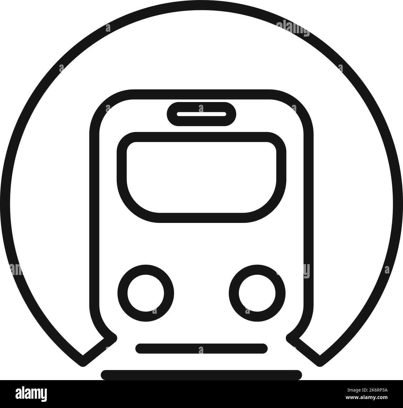 Metro train icon outline vector. Railway platform. Travel ticket Stock ...