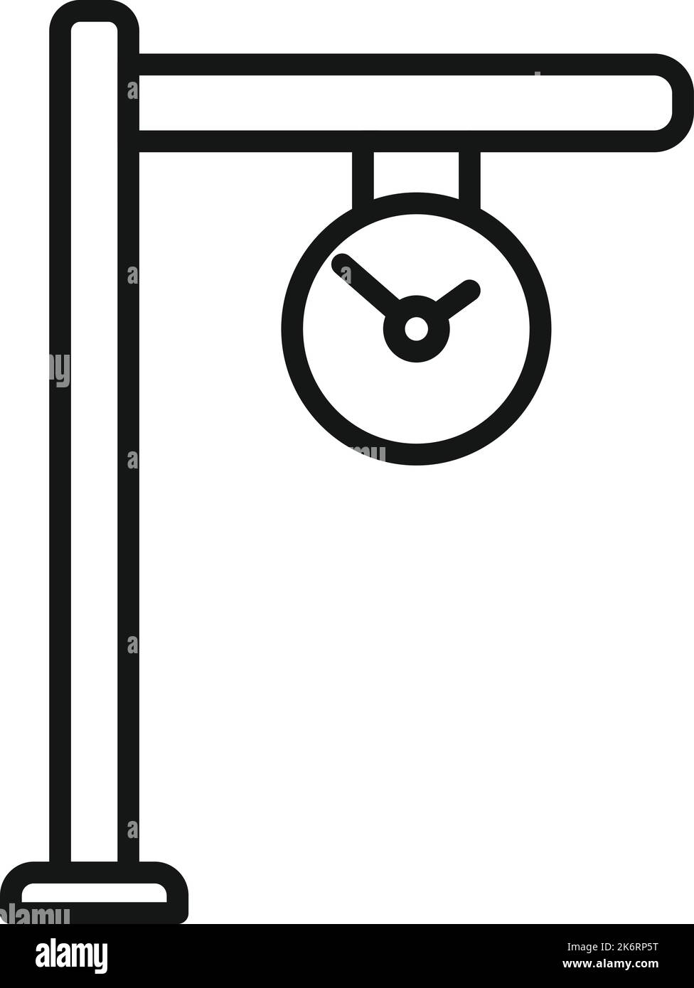Clock train platform icon outline vector. Station metro. Window city ...