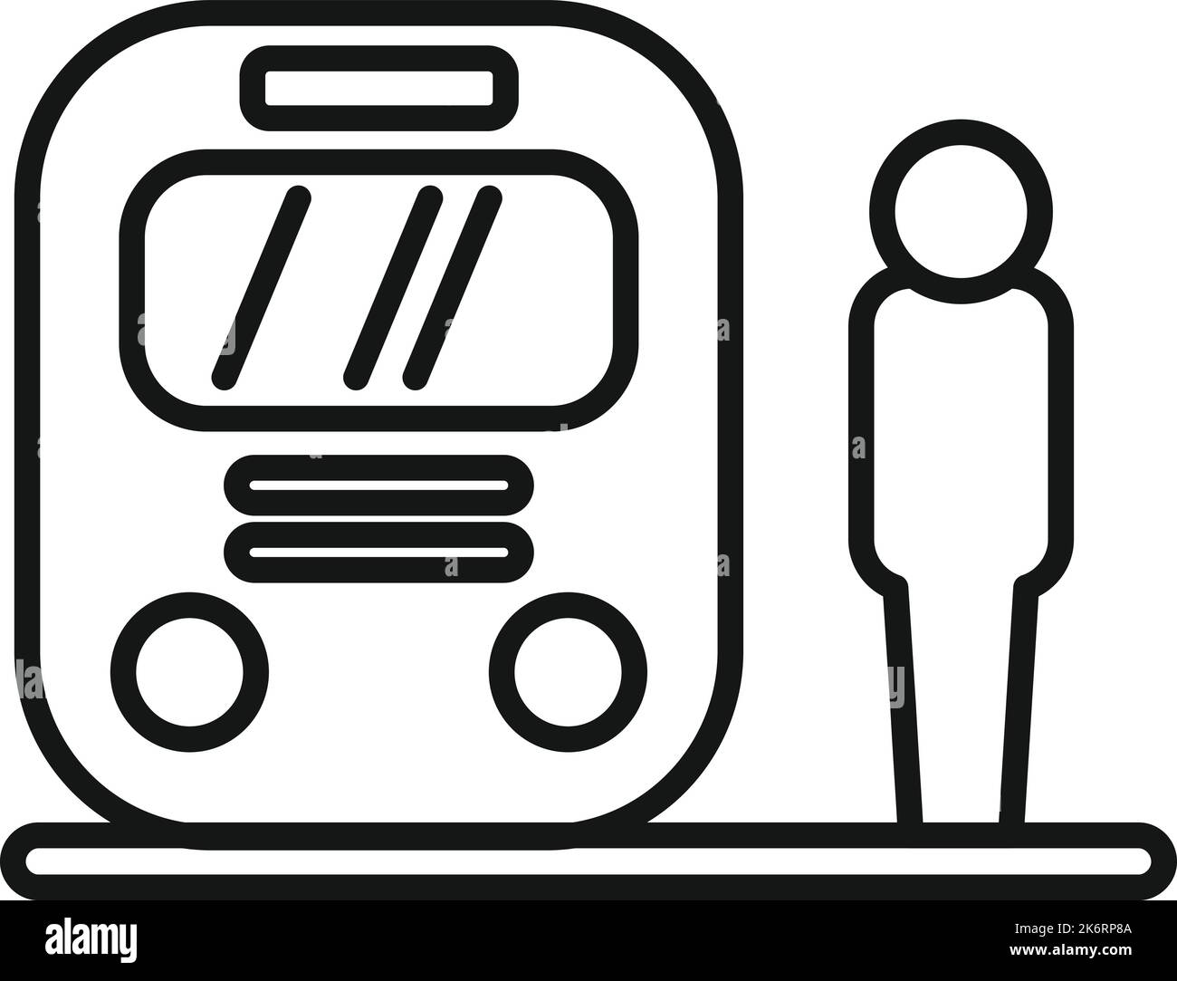 Train metro icon outline vector. City platform. City waiting Stock ...