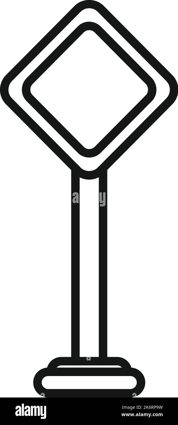 Sign road icon outline vector. City platform. Train metro Stock Vector ...