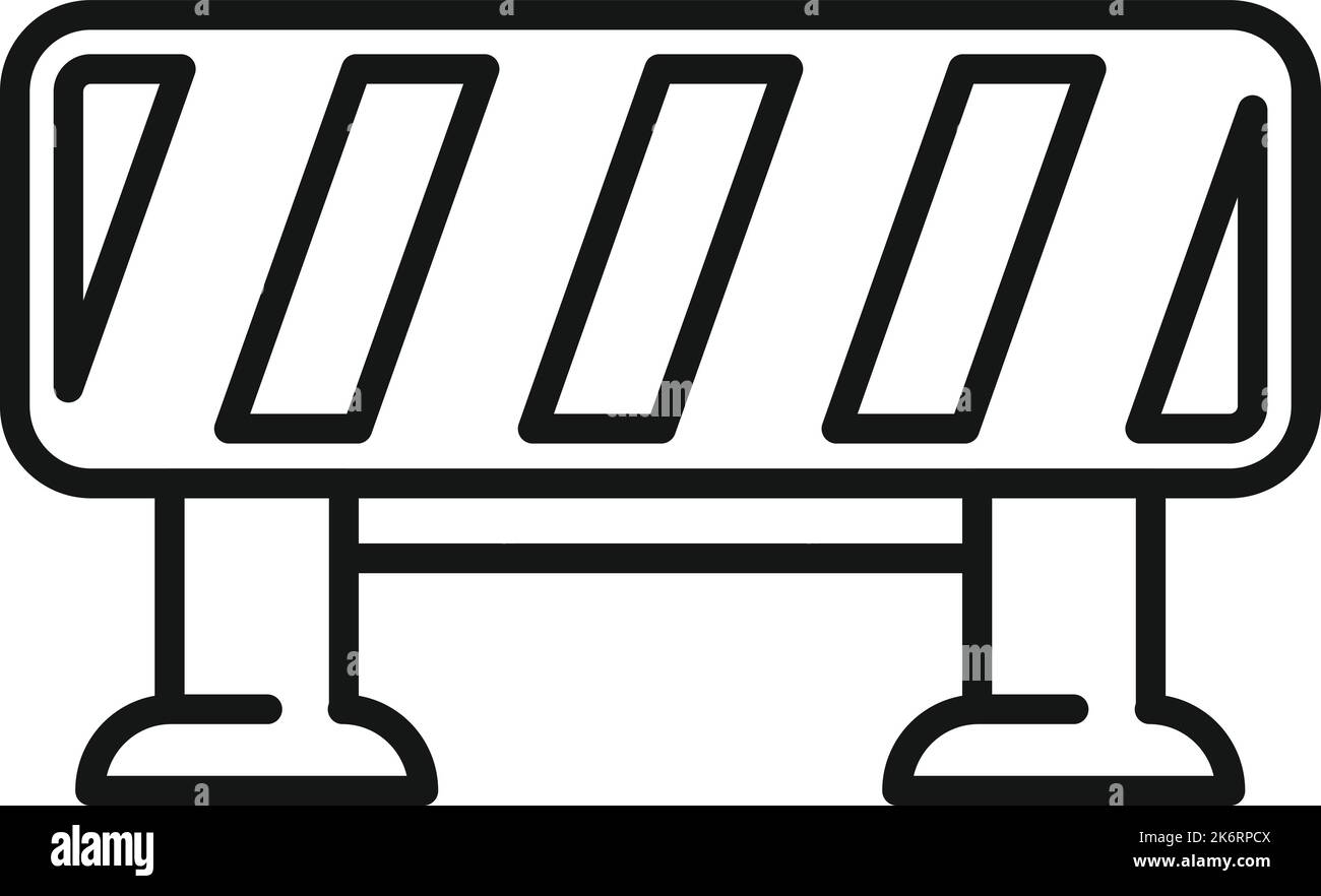 Railway barrier icon outline vector. City station. Travel ticket Stock ...