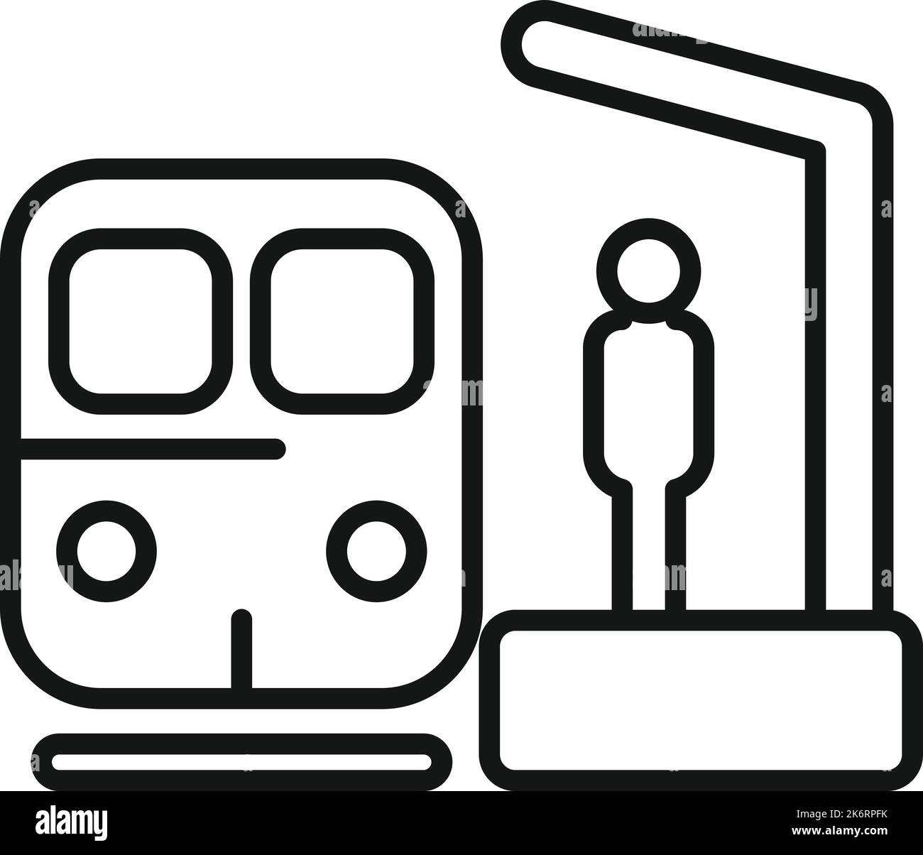 Passenger waiting icon outline vector. City transport. Station metro ...