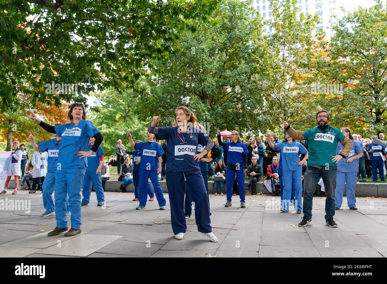 London, UK. 15 October 2022. Climate activists from Extinction ...