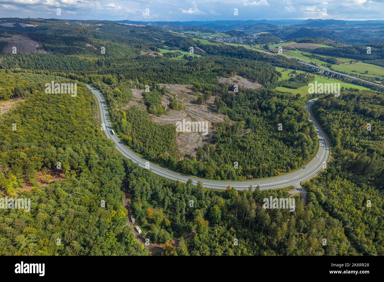 Long s curve federal road b55 hi-res stock photography and images - Alamy