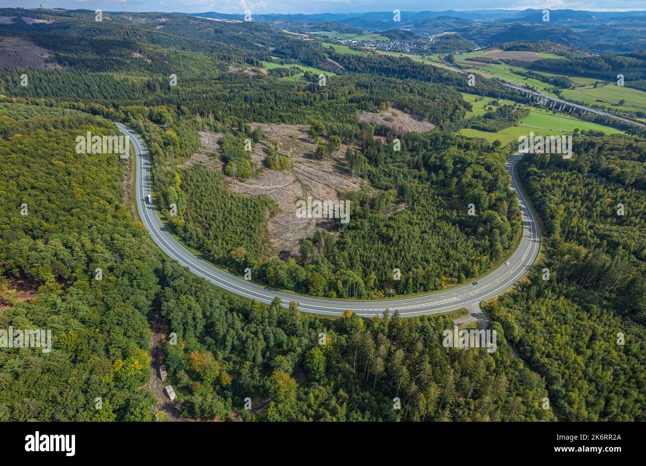 Long s curve federal road b55 hi-res stock photography and images - Alamy