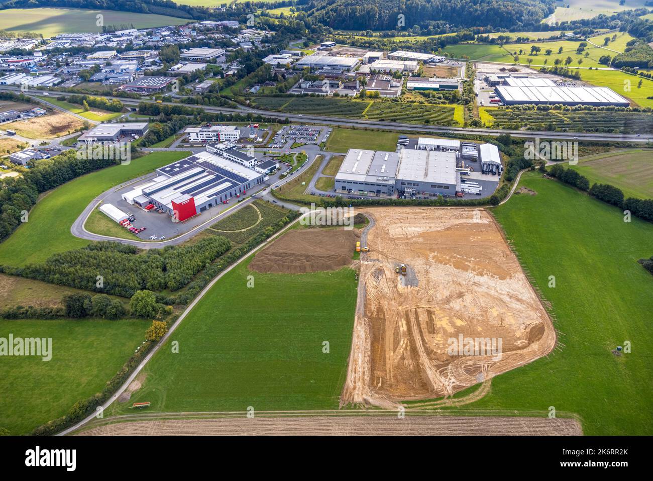 Industrial park enste with construction site hi-res stock photography ...