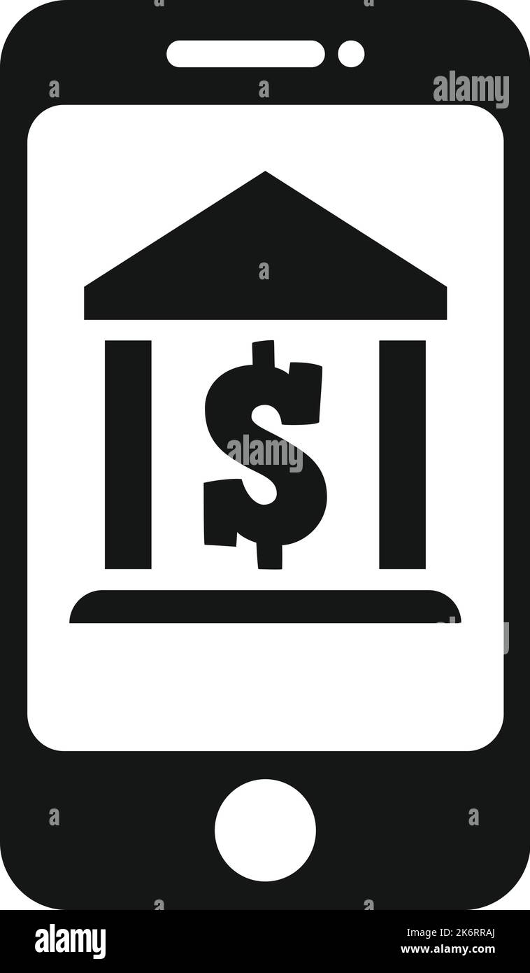 Online bank icon simple vector. Mobile payment. Cash payment Stock ...