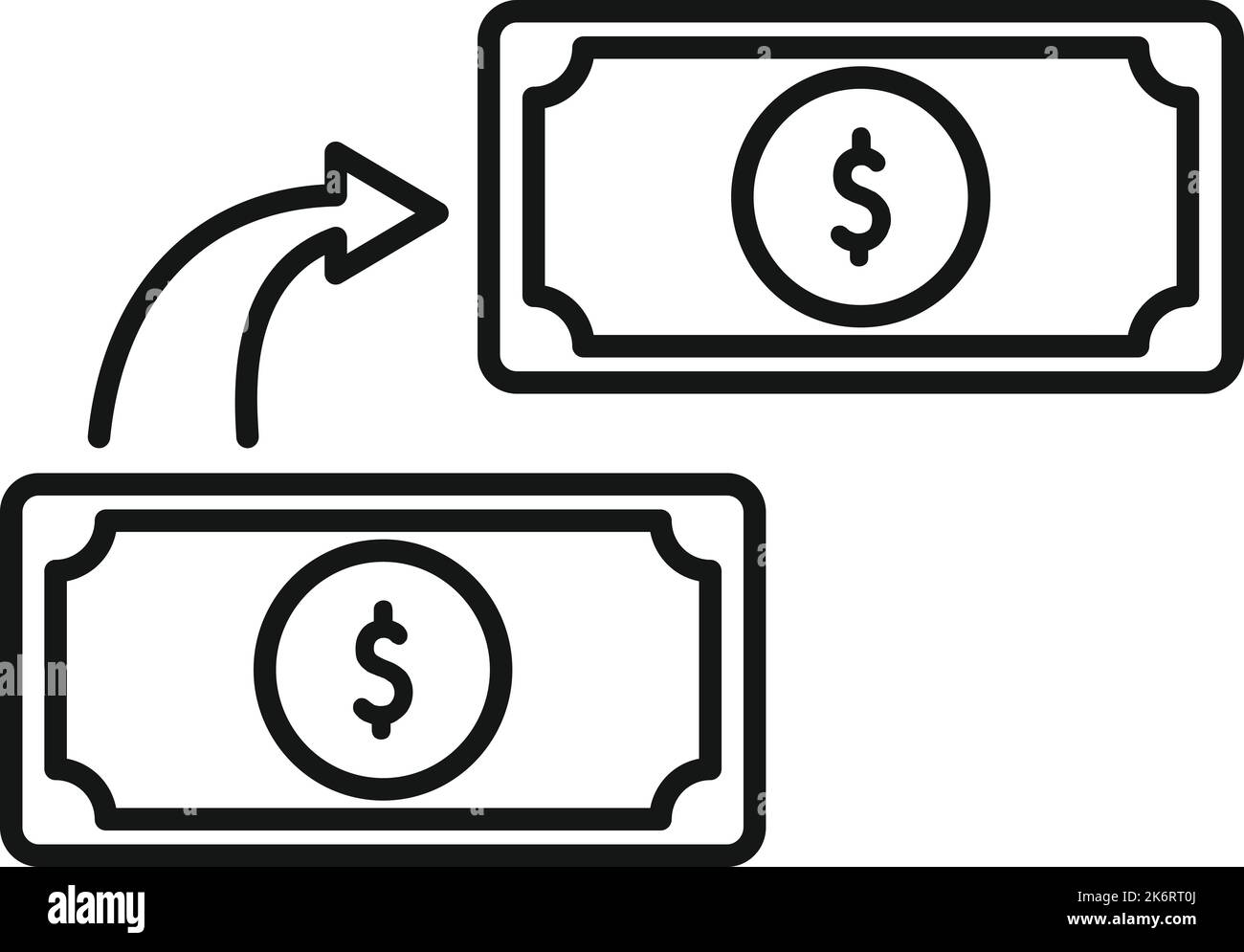 Cash transfer icon outline vector. Send money. Mobile online Stock ...