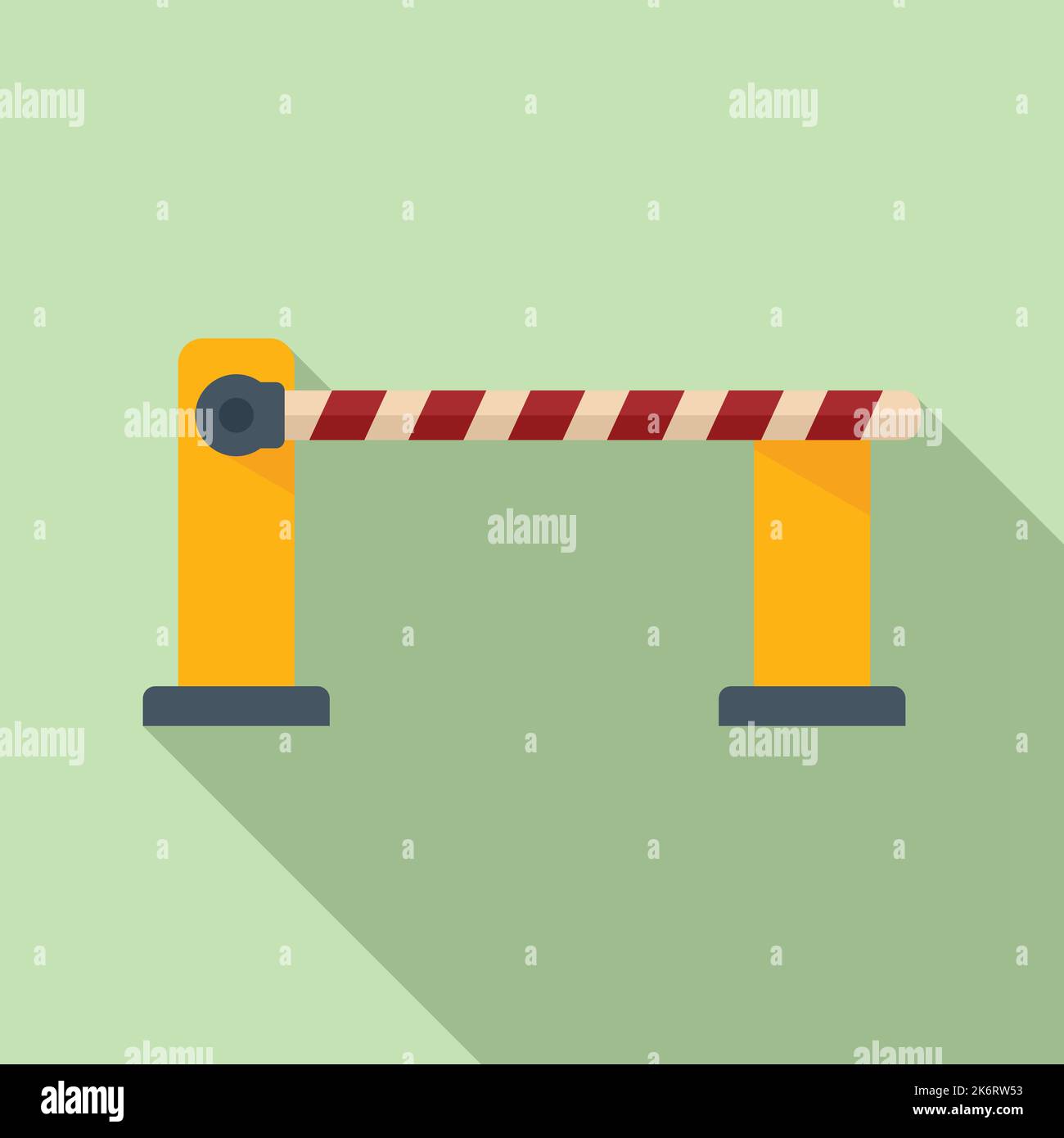 Automatic barrier icon flat vector. Train safety. Gate traffic Stock ...