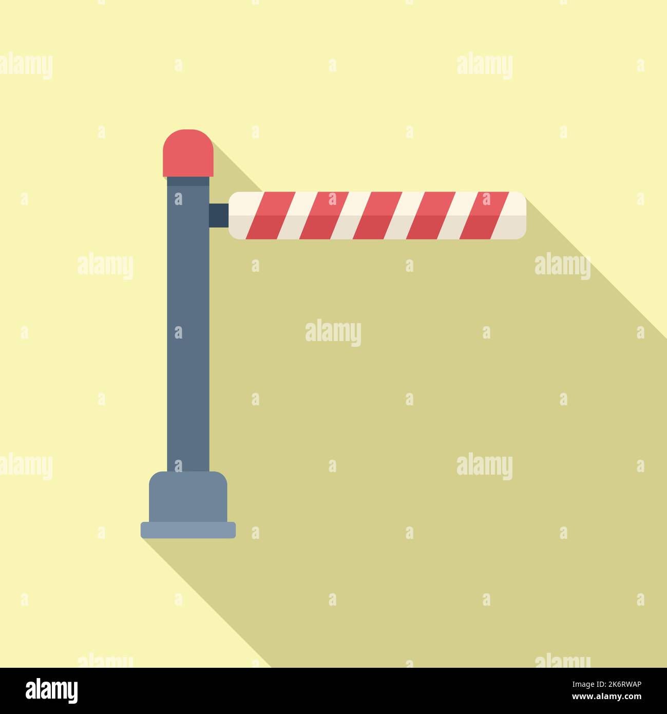 Gate barrier icon flat vector. Safety stop. Sign crossing Stock Vector ...