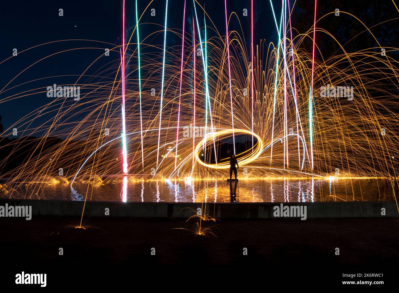Steel wool Firework - Fun with fire and burning steel - Lightpainting ...