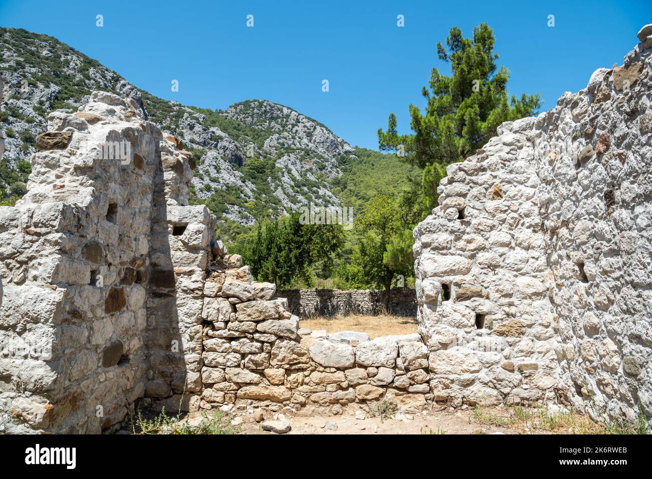 Ruins of the North Necropolis at Olympos ancient site in Antalya ...