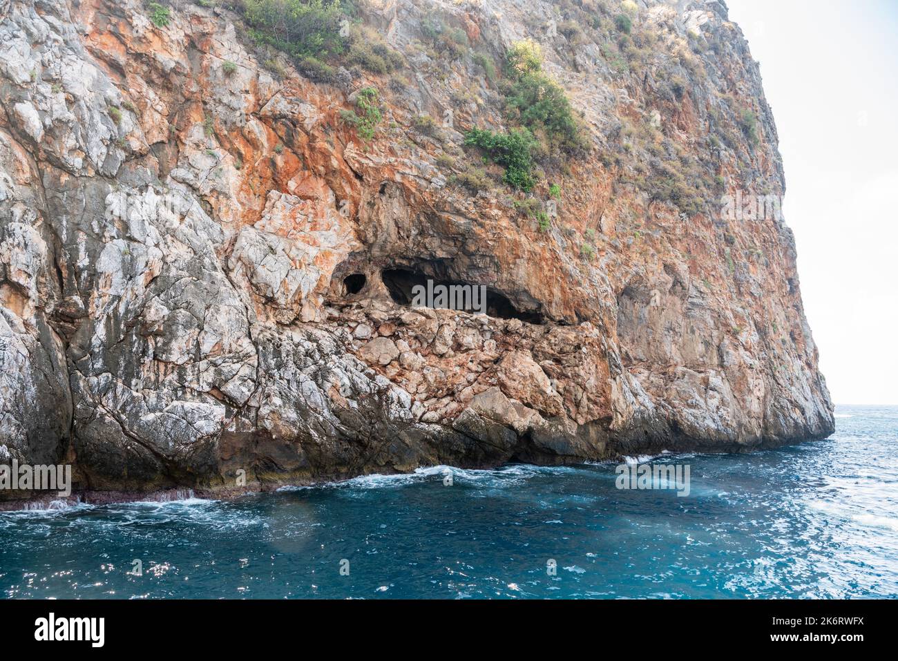Lovers Cave (Asiklar Magarasi) in the coastal rocks of Dil Varna Burnu ...