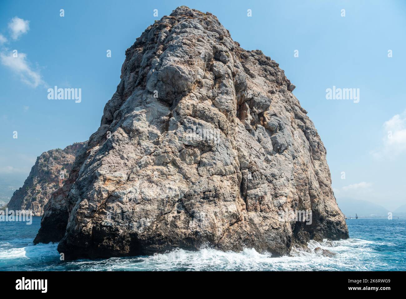The tip of Dil Varna Burnu cape of Alanya Promontorium on the ...
