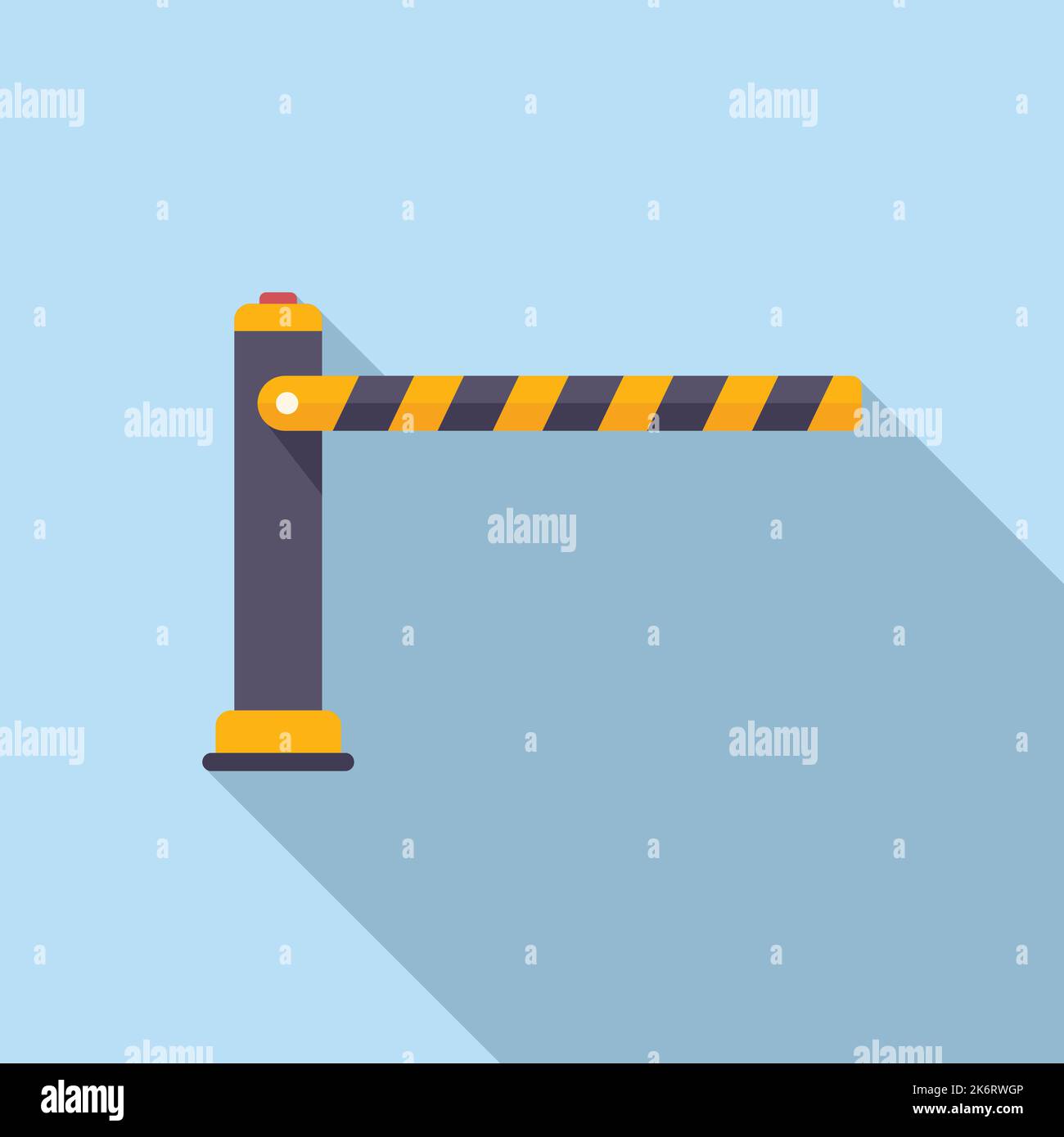 Border barrier icon flat vector. Train safety. Stop closed Stock Vector ...
