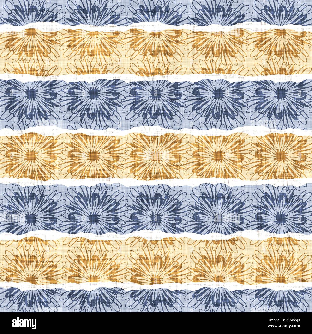 Seamless French country kitchen stripe fabric pattern print. Blue ...