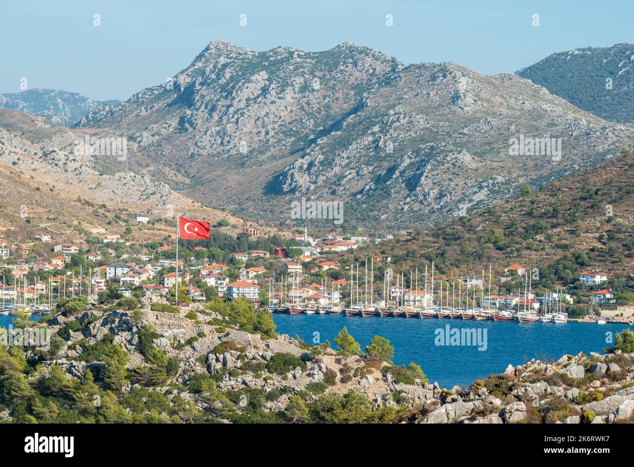 Marmaris flag hi-res stock photography and images - Alamy