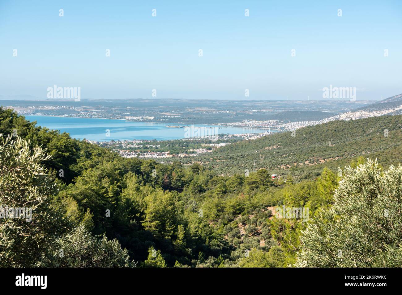 View toward Akbuk settlement in Aydin province of Turkey Stock Photo ...